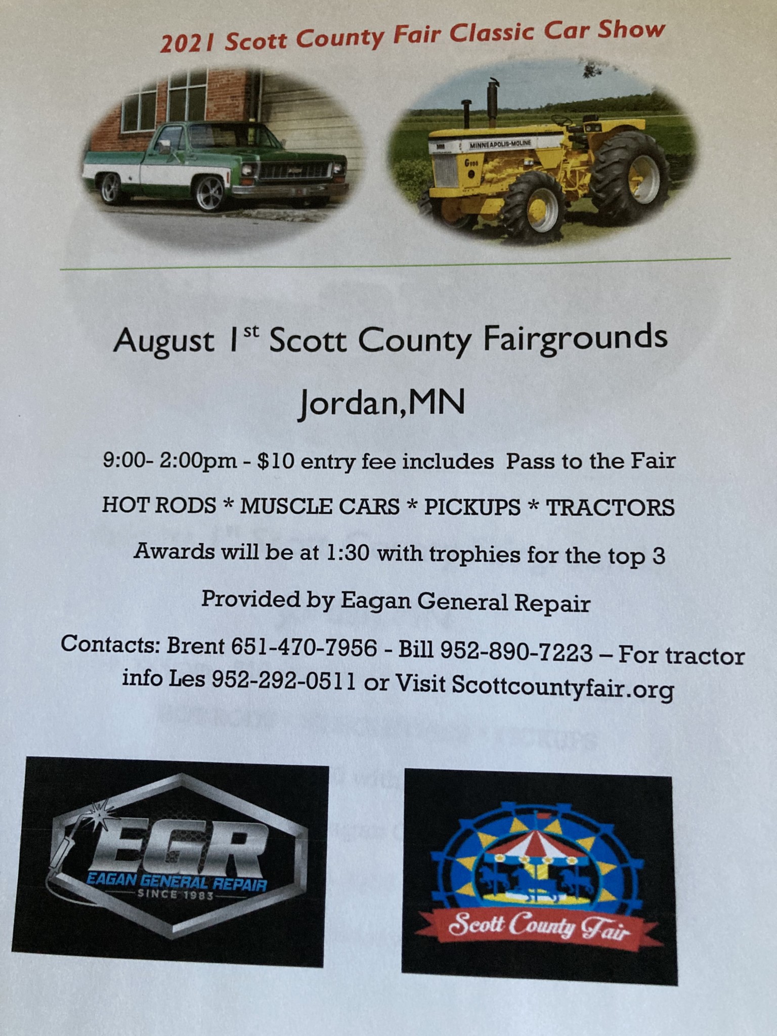 2021 Scott County Fair Classic Car/Tractor Show - Events with Cars