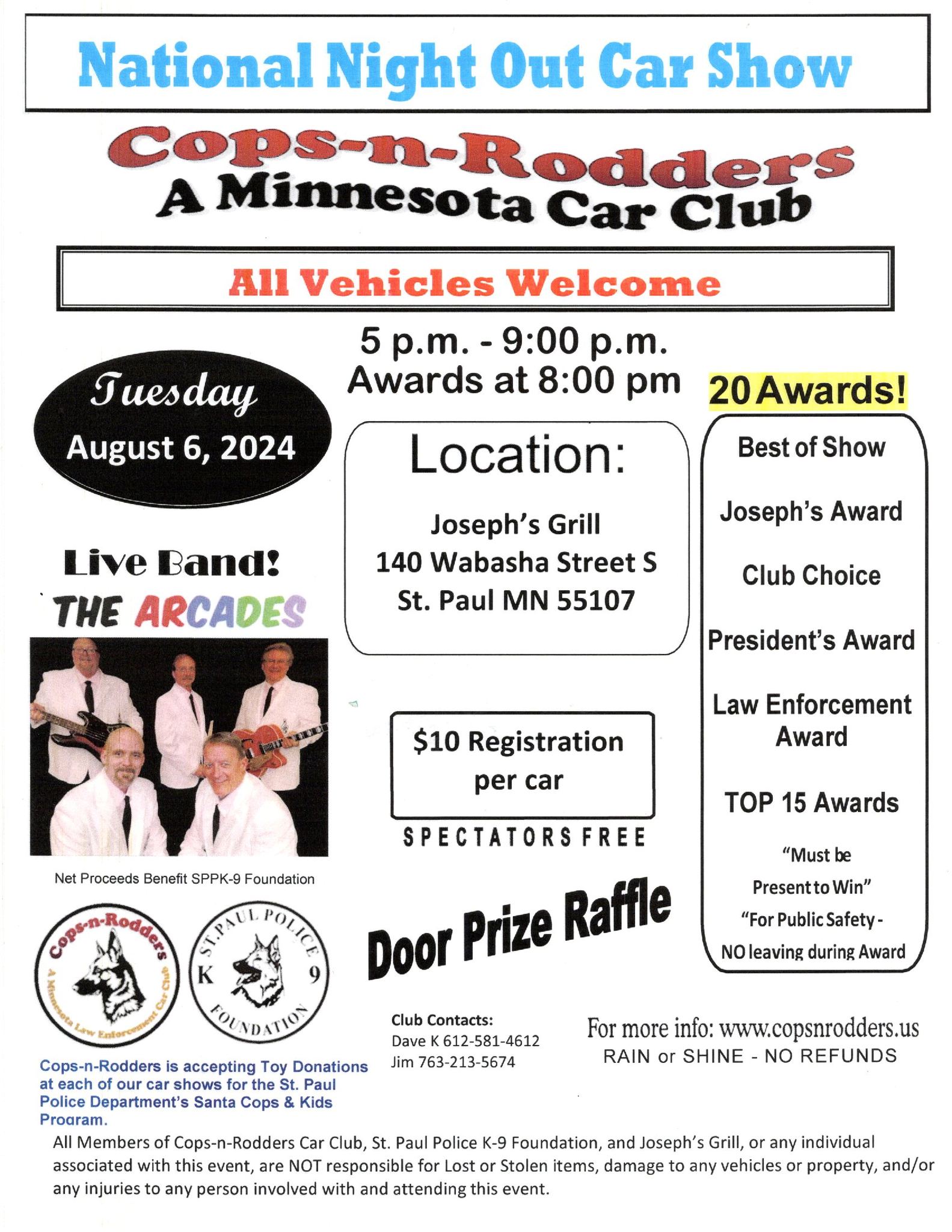 12th Annual Cops n Rodders National Night Out Car Show - Events with Cars